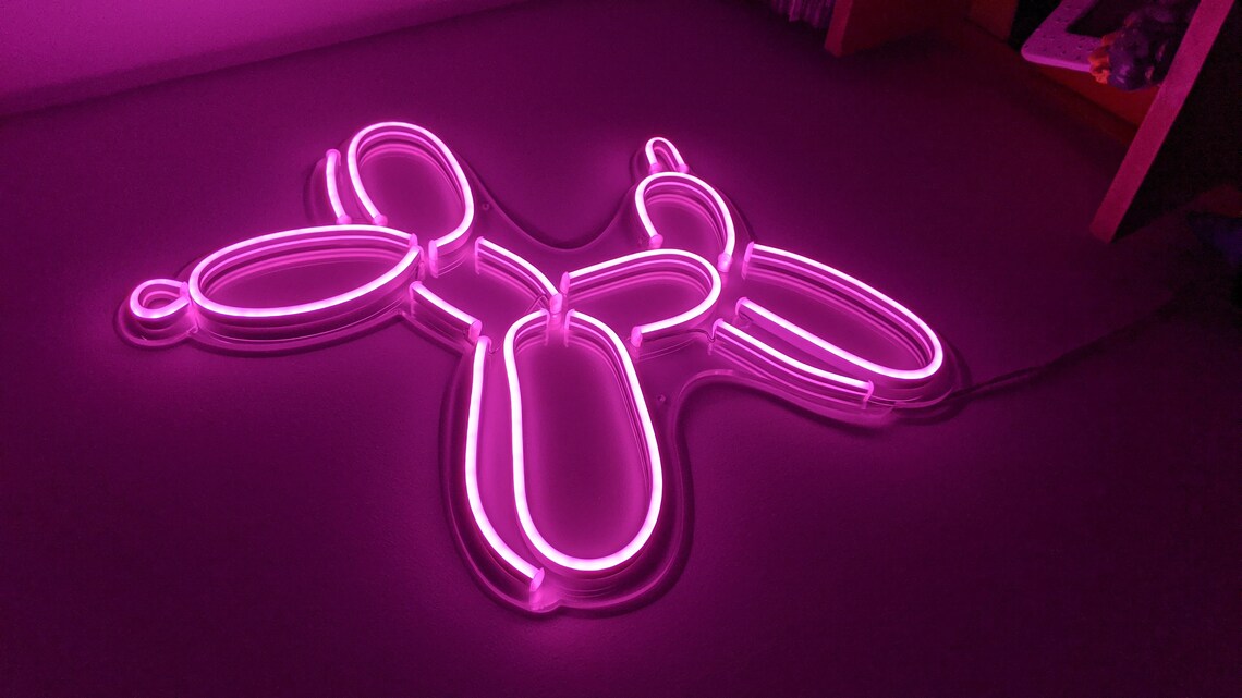 LED Neon Sign Contemporary Balloon Dog - Etsy