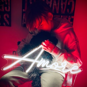 LED Neon Sign Amore Custom Neon Sign, Neon Sign Custom, Wedding Custom ...