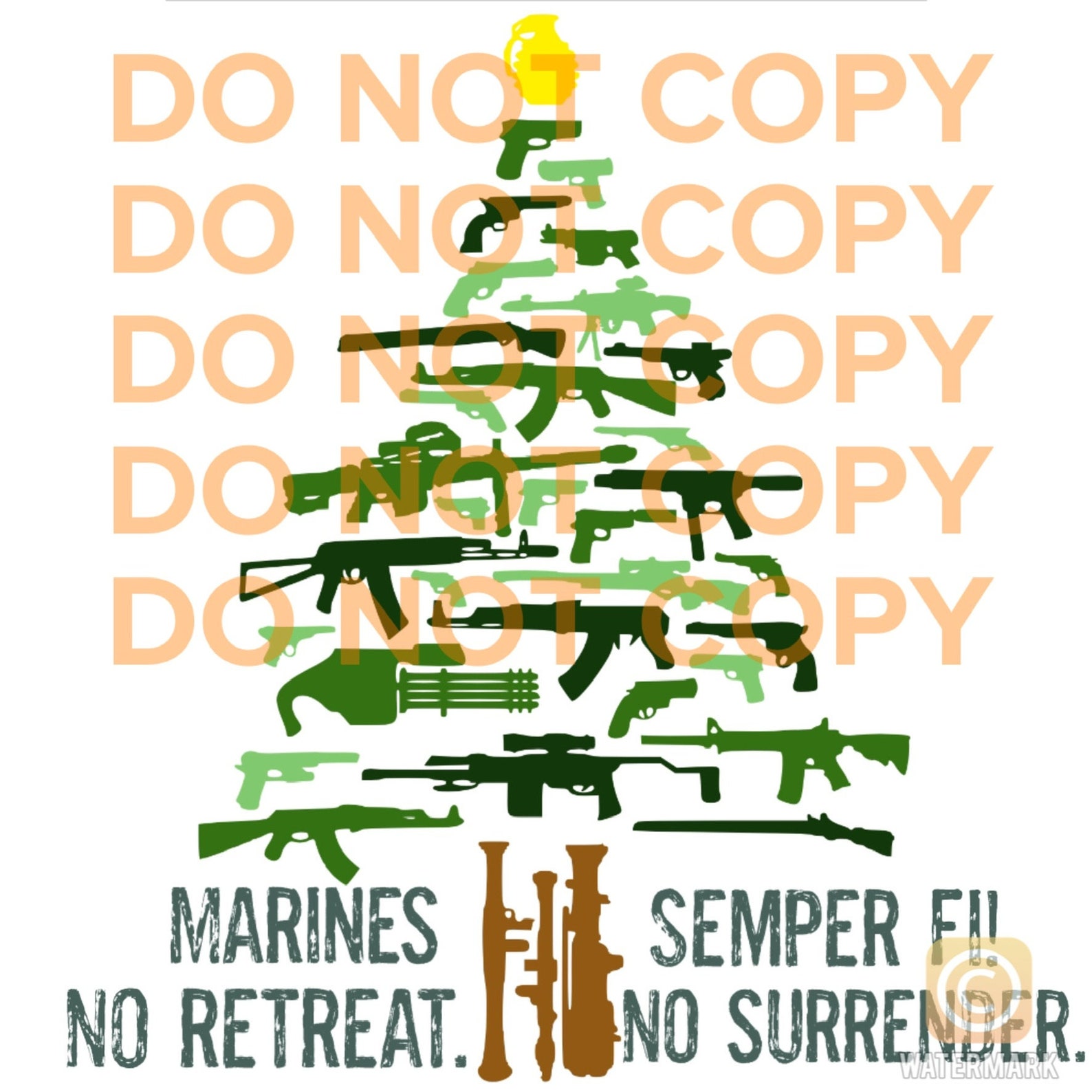 DIGITAL FILE USMC Marine Christmas Tree - Etsy