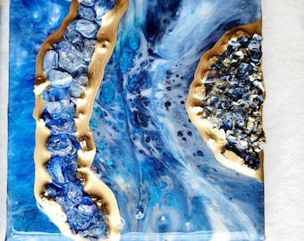 Blue and Gold Geode | Etsy