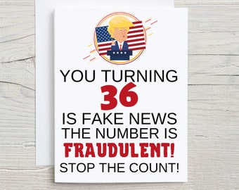 Funny 36th Birthday Card, 36th Birthday Card, 36 Year Old Birthday Card ...
