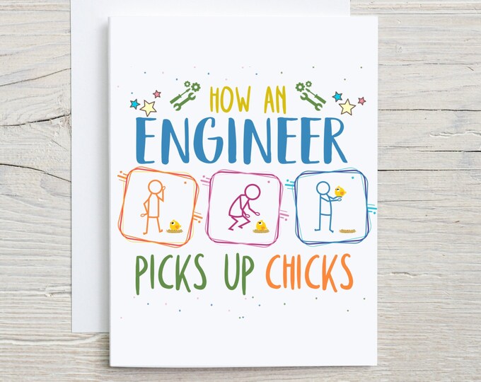 Personalized Engineer Card, Funny Engineer Card, Mechanical Engineer ...
