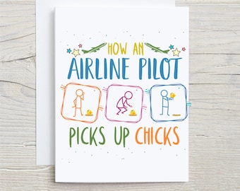 Funny Birthday Pilot Card - Etsy