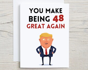 48th Birthday Card Funny 48th Birthday Card Funny Middle - Etsy