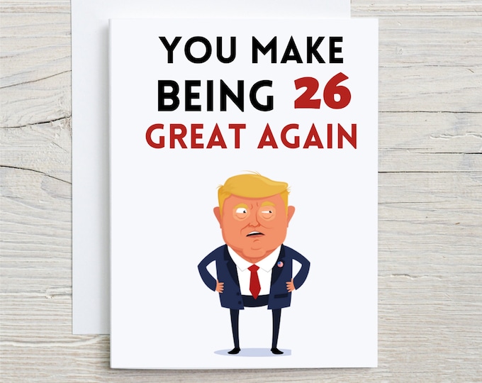 Funny 26th Birthday Card, 26th Birthday Card, 26 Year Old Birthday Card ...