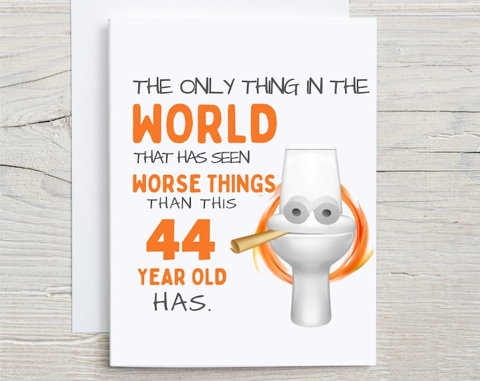 You're Not 44, Funny 44th Birthday Card, 44th Birthday Card, 44th ...