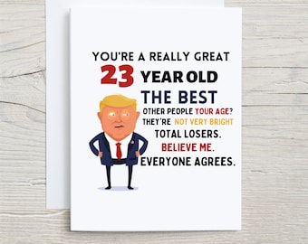 Funny 23rd Birthday Card | Etsy