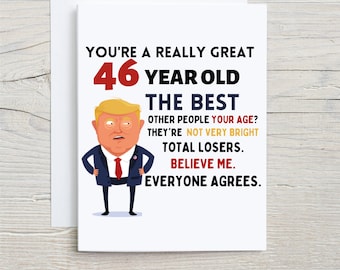 Funny 46th Birthday Card - Etsy