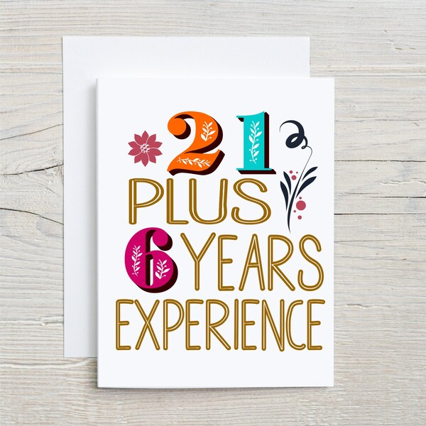 Funny 27th Birthday Card - Etsy