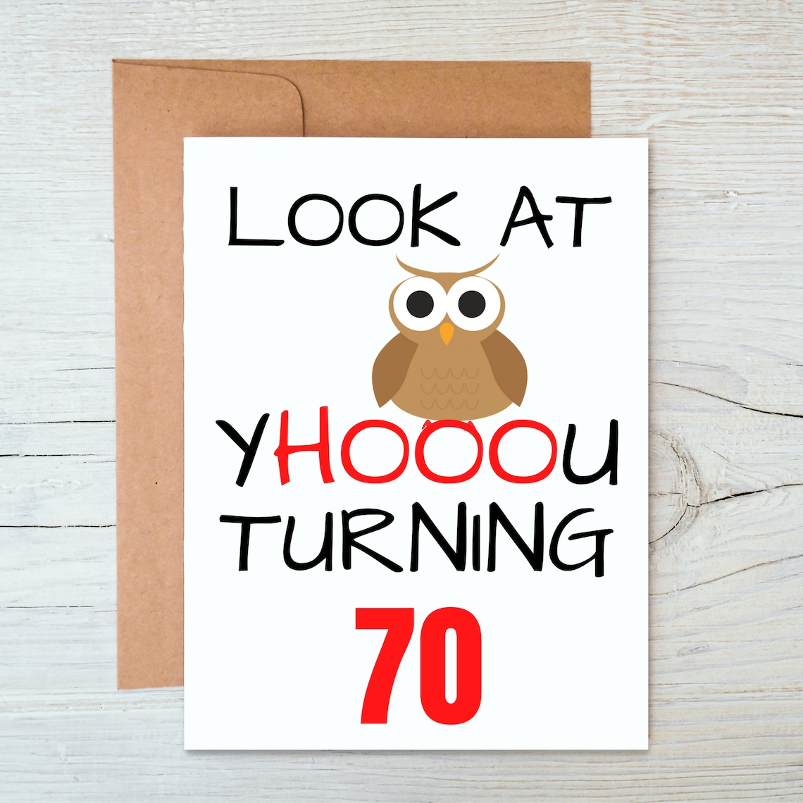 70th Birthday Card, Funny 70th Birthday Card, 70th Birthday Gift Idea ...