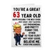 63rd Birthday Card, Funny 63rd Birthday Card, 63rd Birthday Gift Idea ...