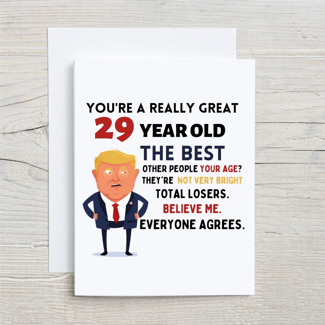 29th Birthday Card, Birthday Cards, Birthday Card, 29th Birthday Gift ...