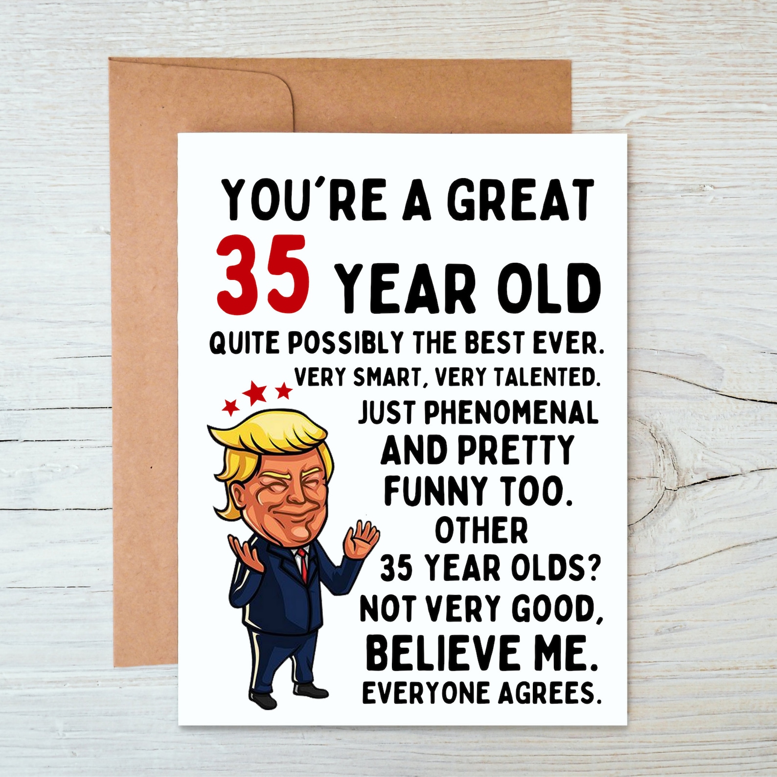 35th Birthday Card, 35th Birthday Gift, 35th Birthday, Birthday Card ...