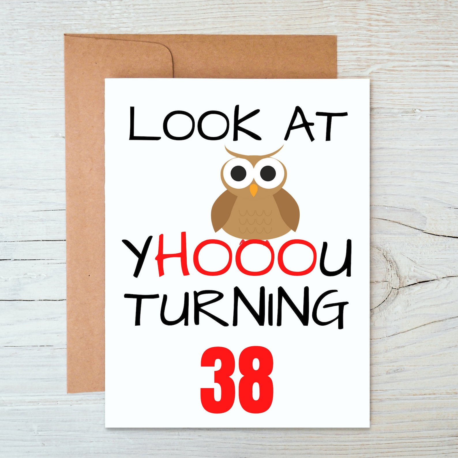 38th Birthday Card funny 38th birthday card 38th birthday | Etsy
