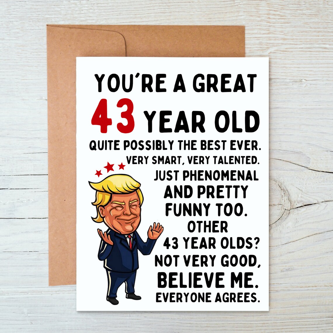 43rd Birthday Card Funny 43rd Birthday Card 43rd Birthday Etsy
