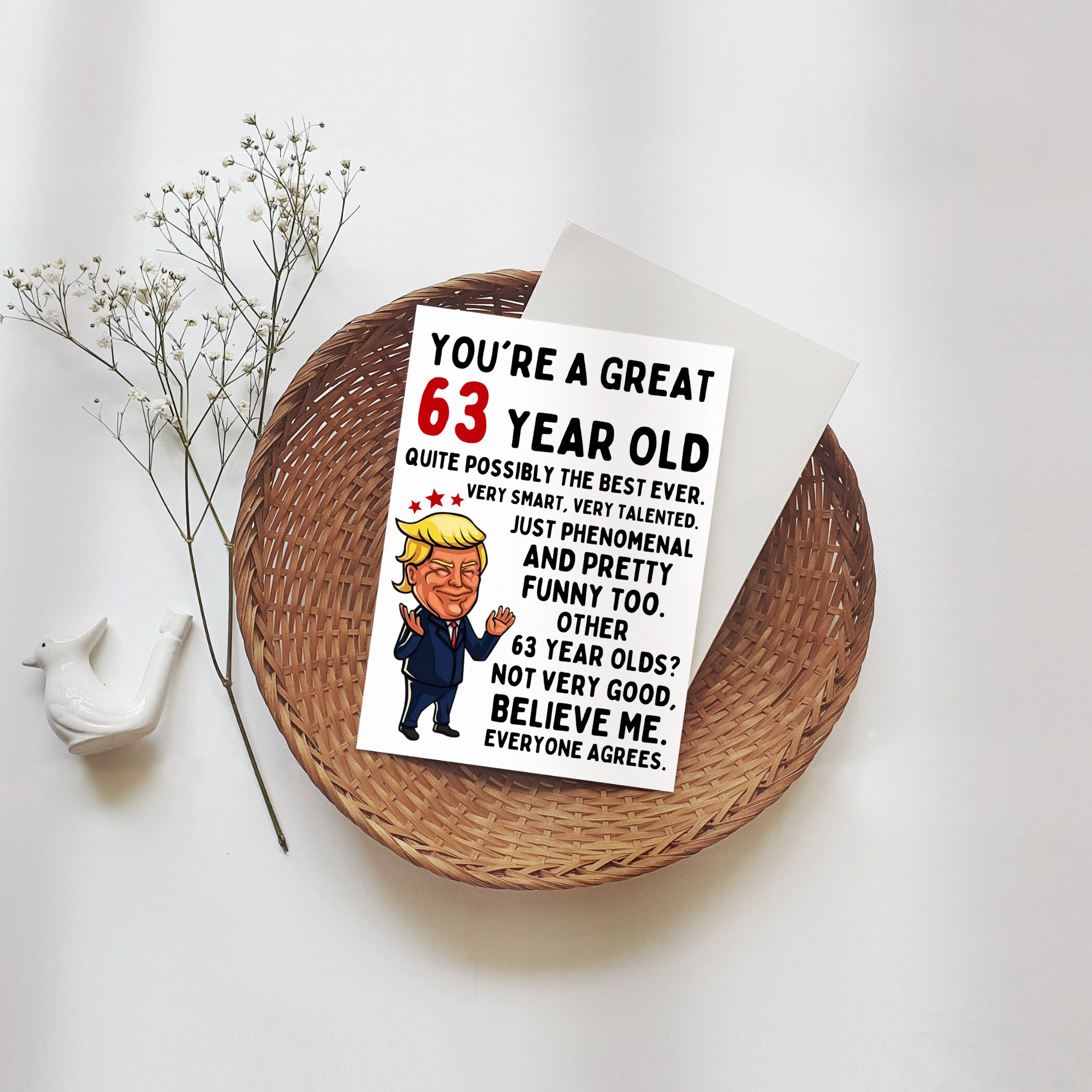 63rd Birthday Card, Funny 63rd Birthday Card, 63rd Birthday Gift Idea ...