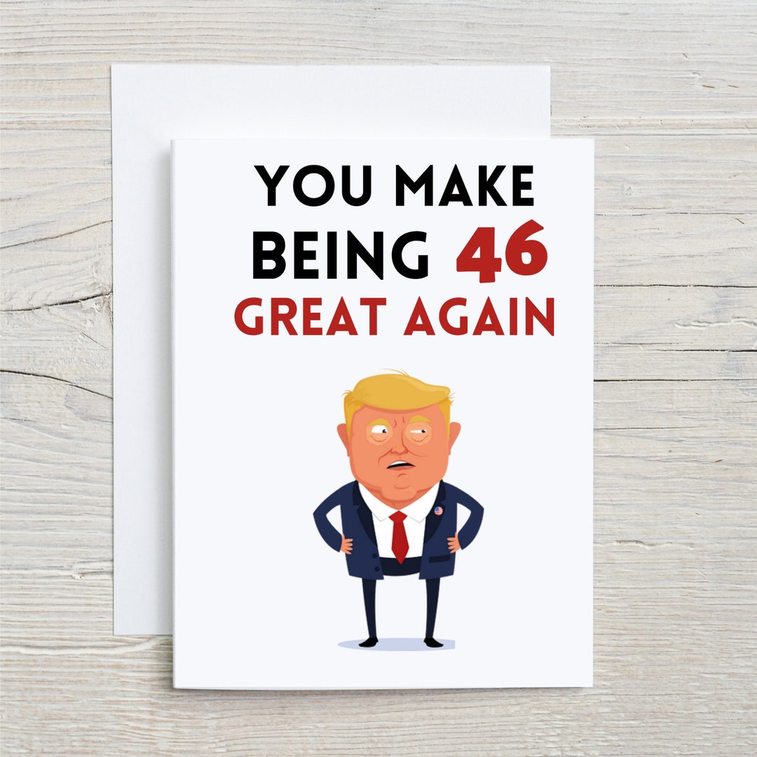 46th Birthday Card, Funny 46th Birthday Card, 46th Birthday Gift Idea ...