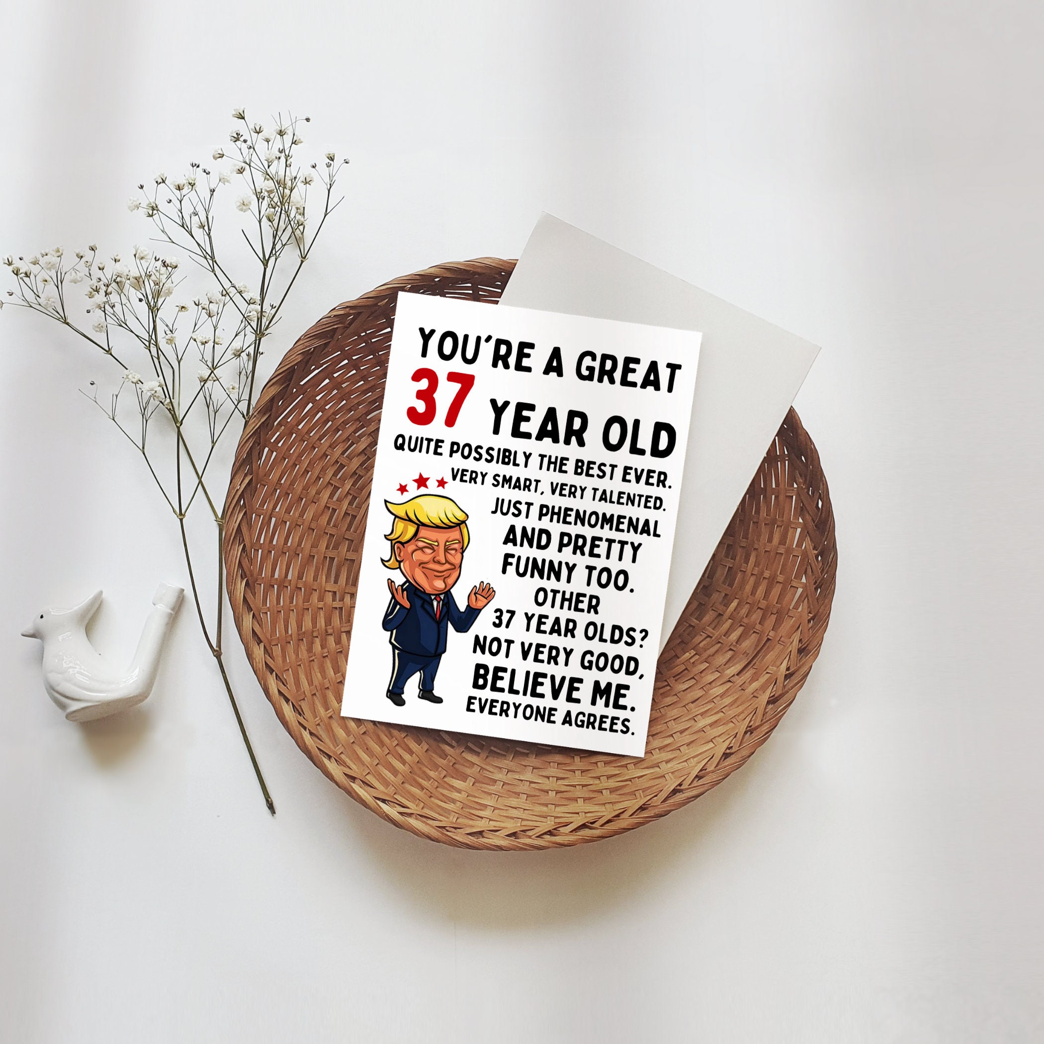 37th Birthday Card, 37th Birthday, 37th Birthday Gift, Happy 37th ...