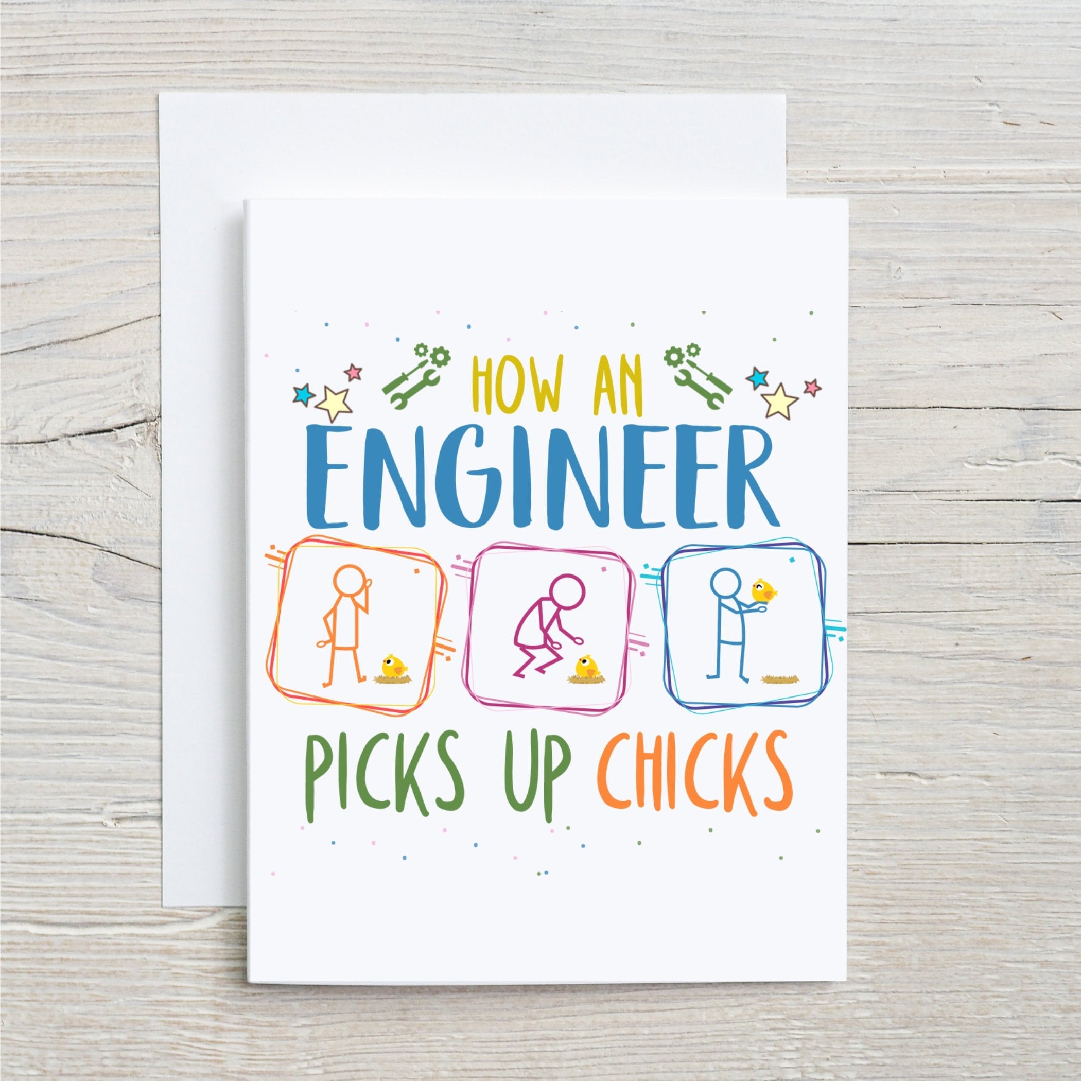 Engineer Card, Graduation Card, Funny Engineer Card, Engineer, Gift for ...