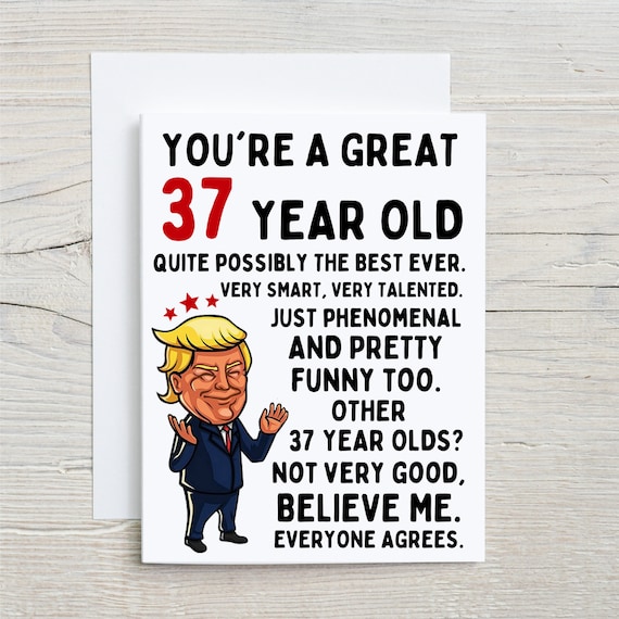 37th Birthday Card 37th Birthday 37th Birthday Gift Happy | Etsy