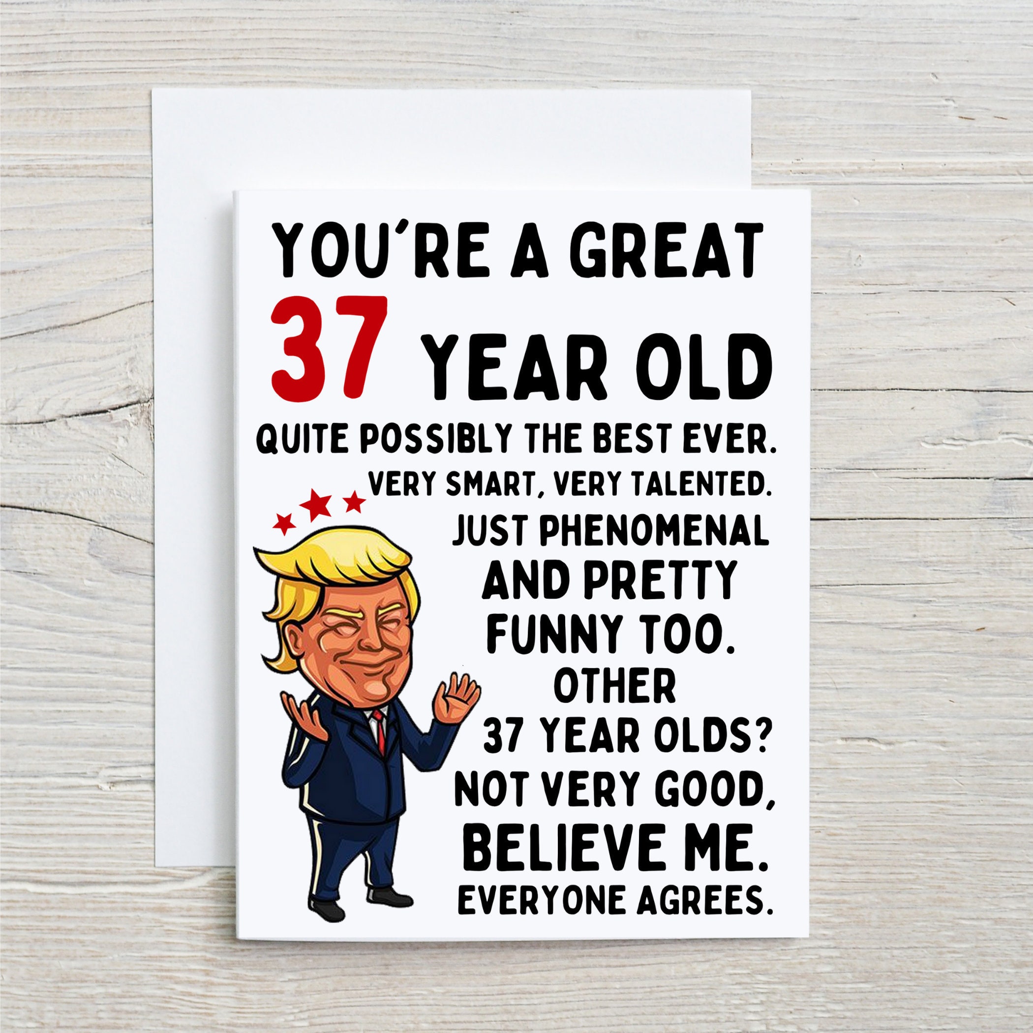 37th Birthday Card 37th Birthday 37th Birthday Gift Happy 37th