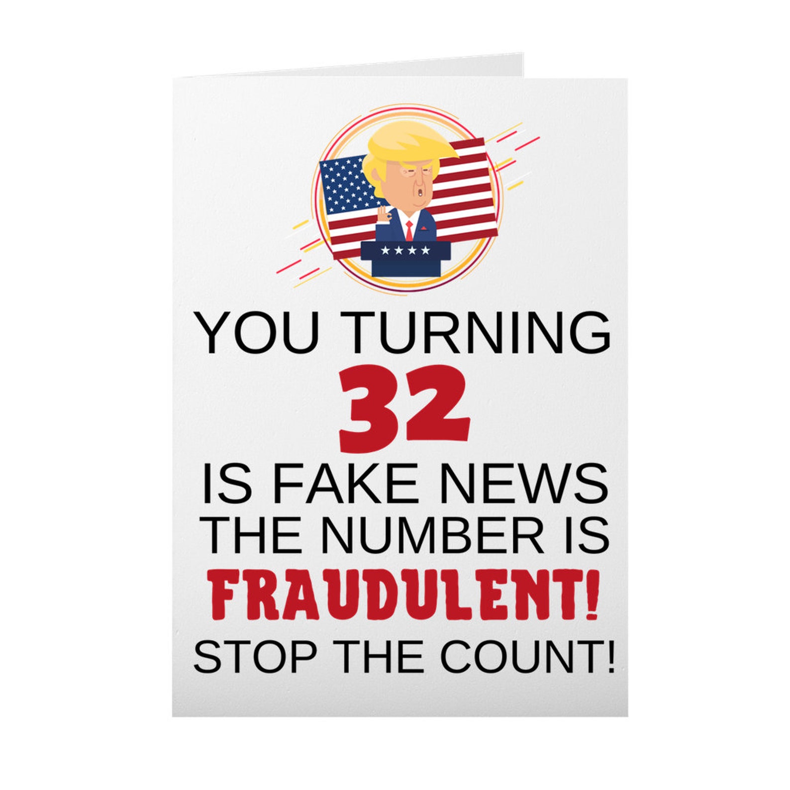 32nd Birthday Card Funny 32nd Birthday Card 32nd Birthday - Etsy