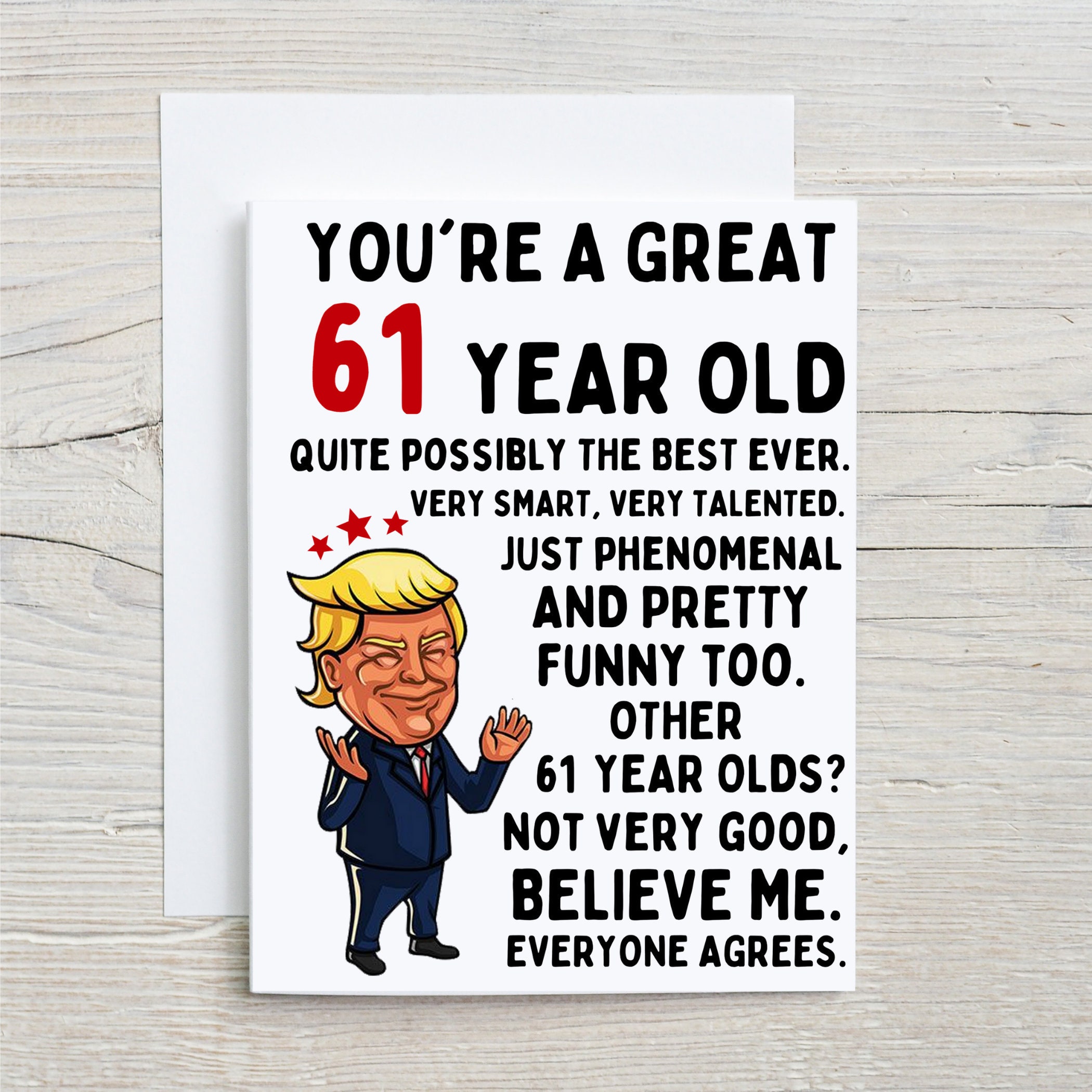 61st Birthday Card, 61st Birthday, 61st Birthday Gift, Happy 61st ...