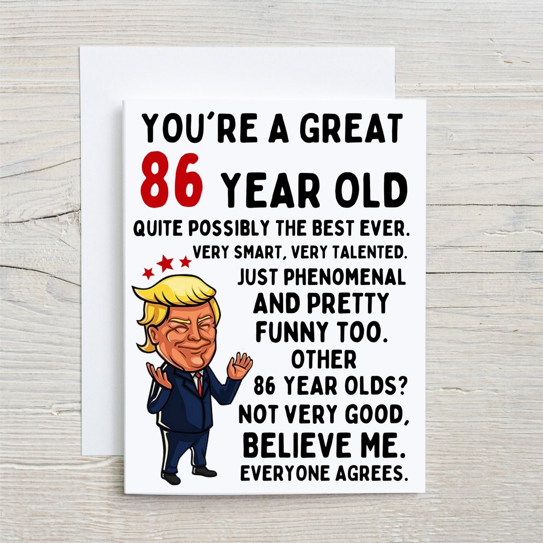 86th Birthday Card, 86th Birthday Gift, 86th Birthday, Birthday Card ...