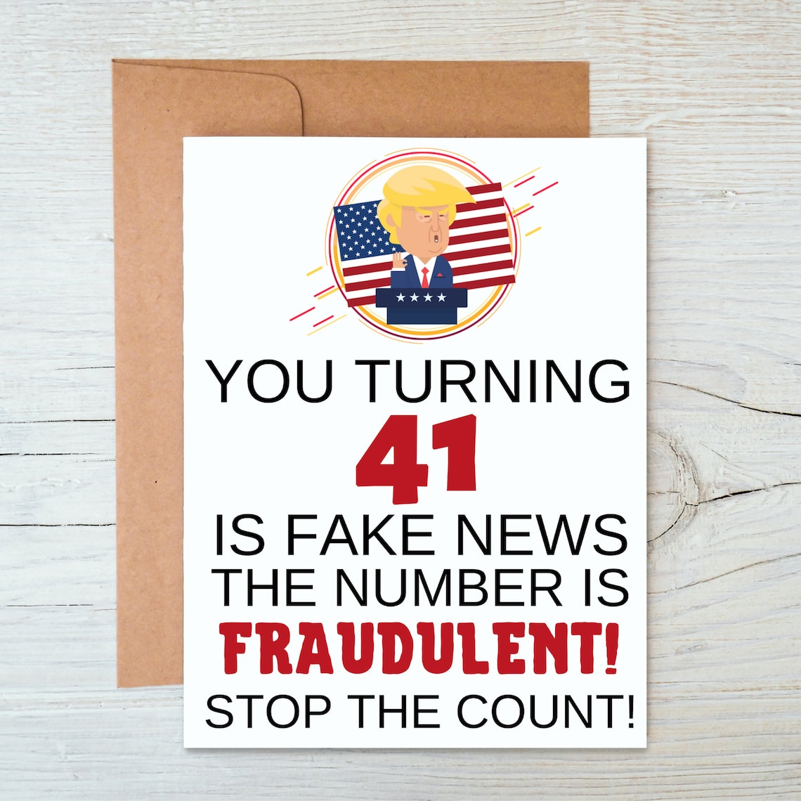 41st Birthday Card, Funny 41st Birthday Card, 41st Birthday Gift Idea ...