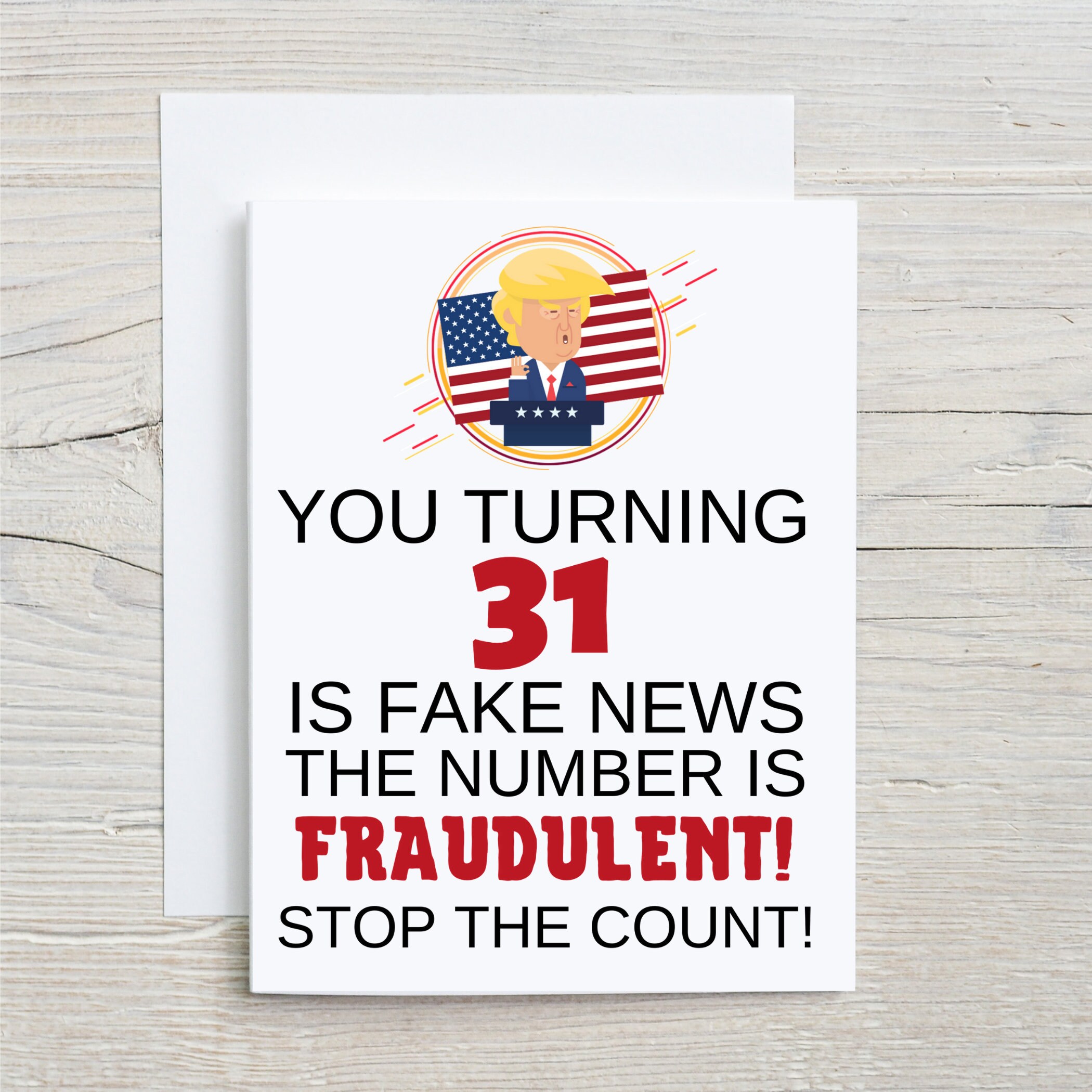 31st Birthday Card, Funny 31st Bday Card, 31st Birthday Gift Idea ...