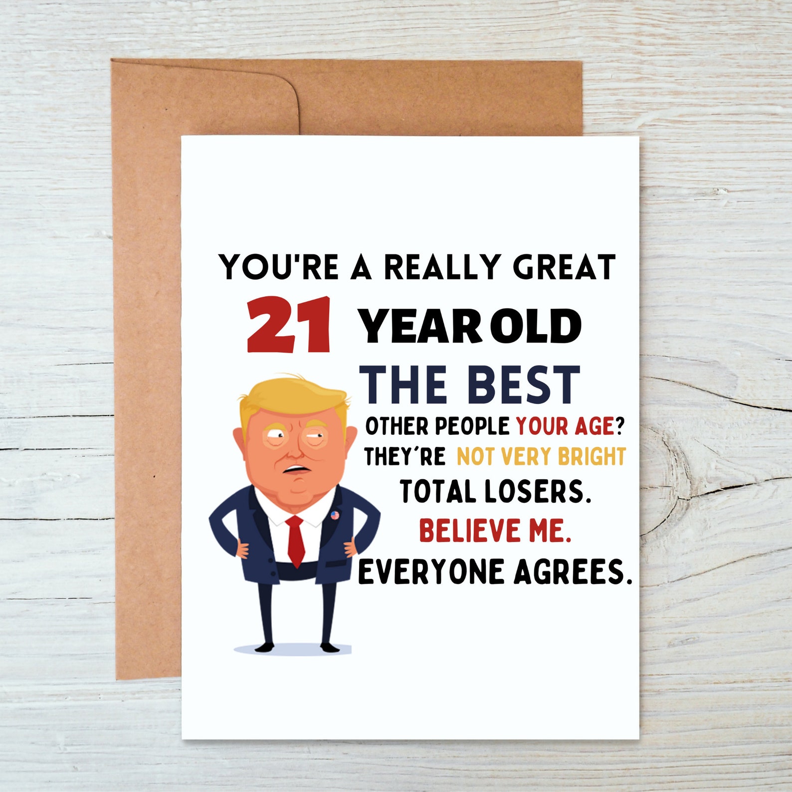 21st Birthday Card, 21st Birthday Card, 21st Birthday Gift Idea, Happy ...