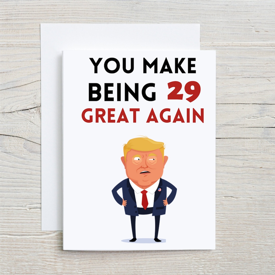 Funny 29th Birthday Card, 29th Birthday Card, 29th Birthday Gift Idea ...