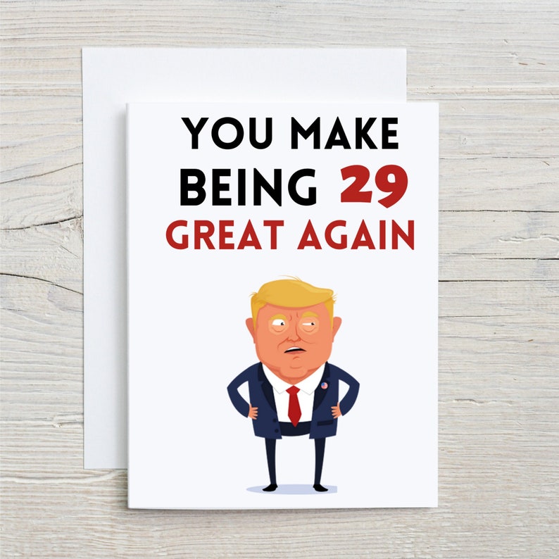 Funny 29th Birthday Card, 29th Birthday Card, 29th Birthday Gift Idea ...