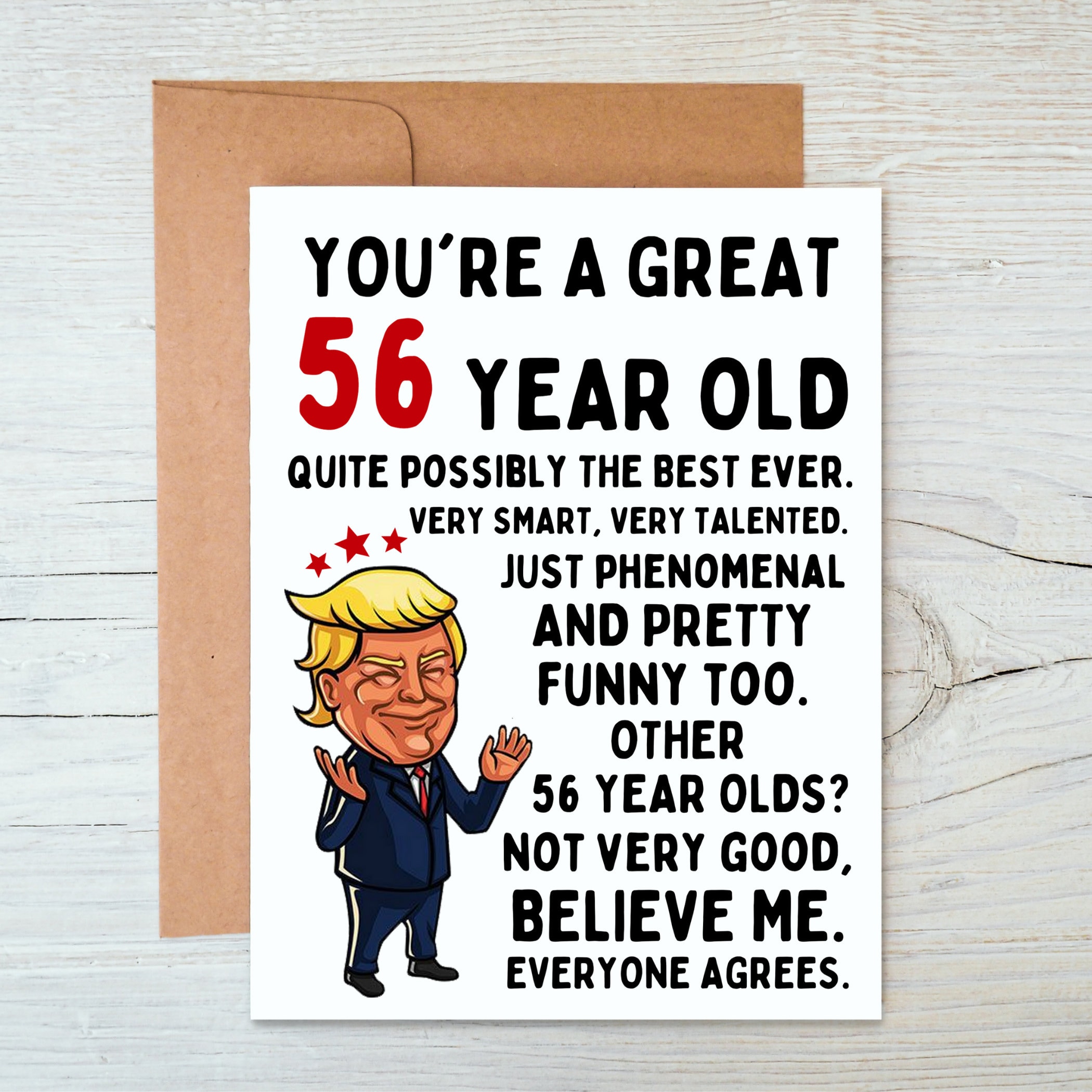 56th Birthday Card, 56th Birthday, 56th Birthday Gift, Happy 56th ...