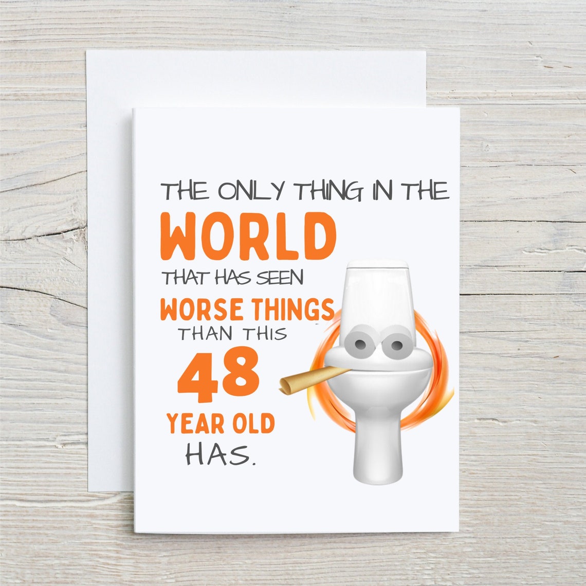 Funny 48th Birthday Card, Funny 48th Birthday Card, 48th Birthday Gift ...