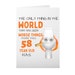 Funny 58th Birthday Card, Funny 58th Birthday Card, 58th Birthday Gift ...