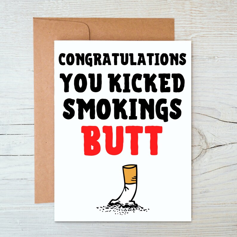 Funny Quit Smoking Card Quit Smoking Gift Idea Quitting - Etsy