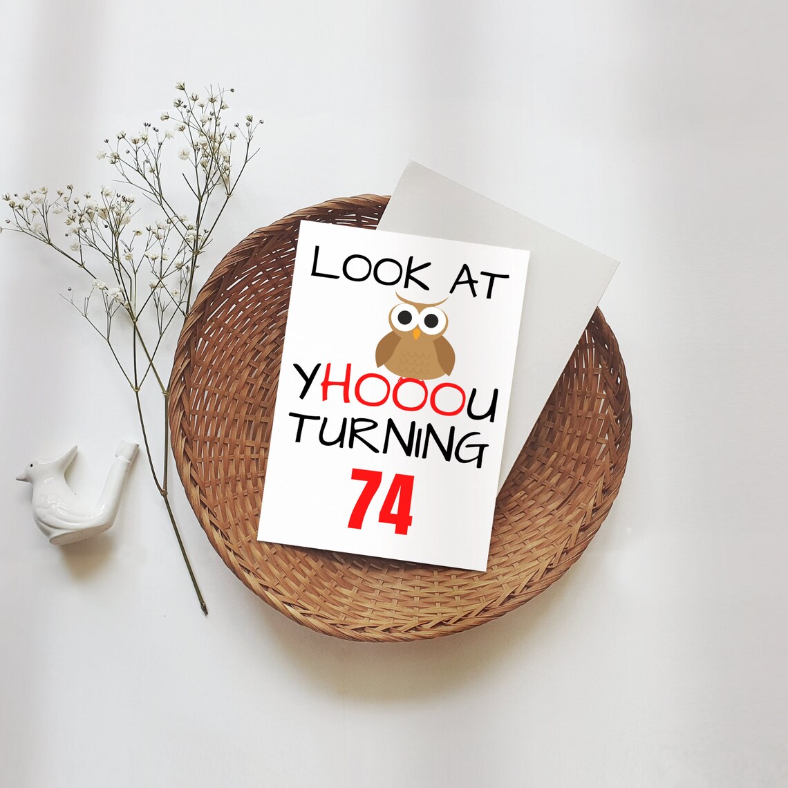 74th Birthday Card, Funny 74th Birthday Card, 74th Birthday Gift Idea ...