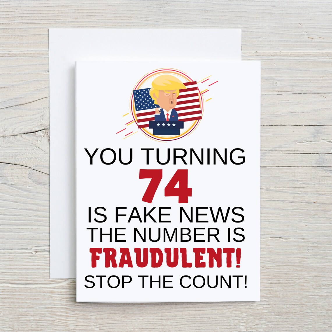 74th Birthday Card, Funny 74th Birthday Card, 74th Birthday Gift Idea ...