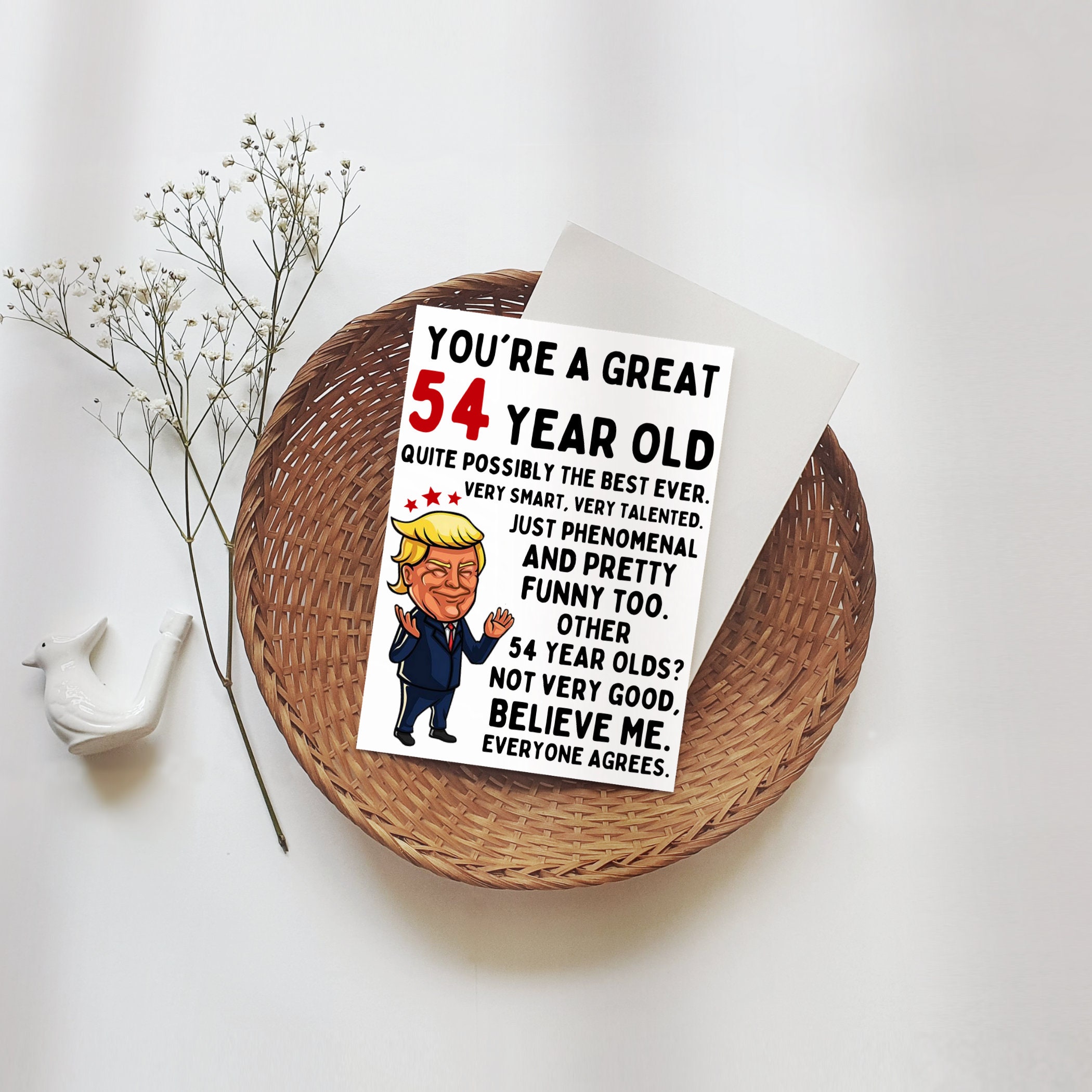 54th Birthday Card, 54th Birthday, 54th Birthday Gift, Happy 54th ...