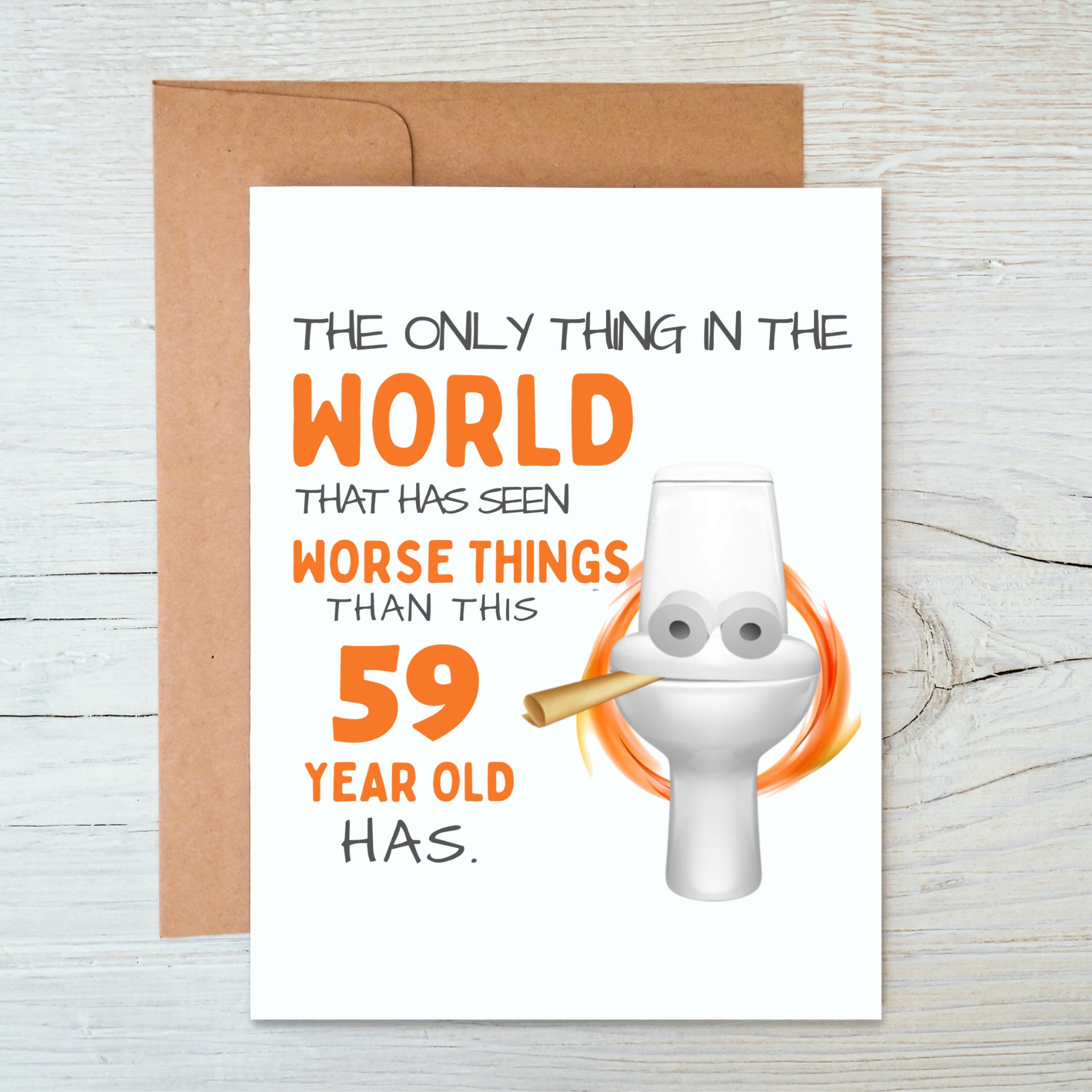 Funny 59th Birthday Card, Funny 59th Birthday Card, 59th Birthday Gift ...