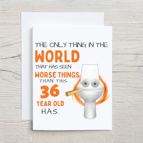 Funny 36th Birthday Card funny 36th birthday card 36th | Etsy