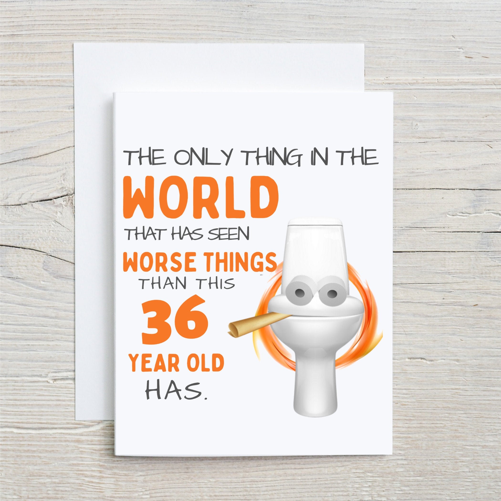 Funny 36th Birthday Card, Funny 36th Birthday Card, 36th Birthday Gift ...