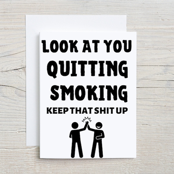 Congratulations Quit Smoking Card - Etsy