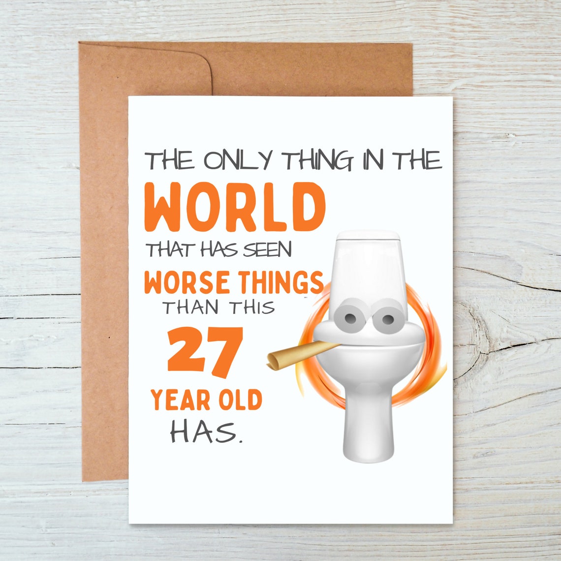 27. Geburtstagskarte lustige 27. Geburtstagskarte 27. - Etsy.de