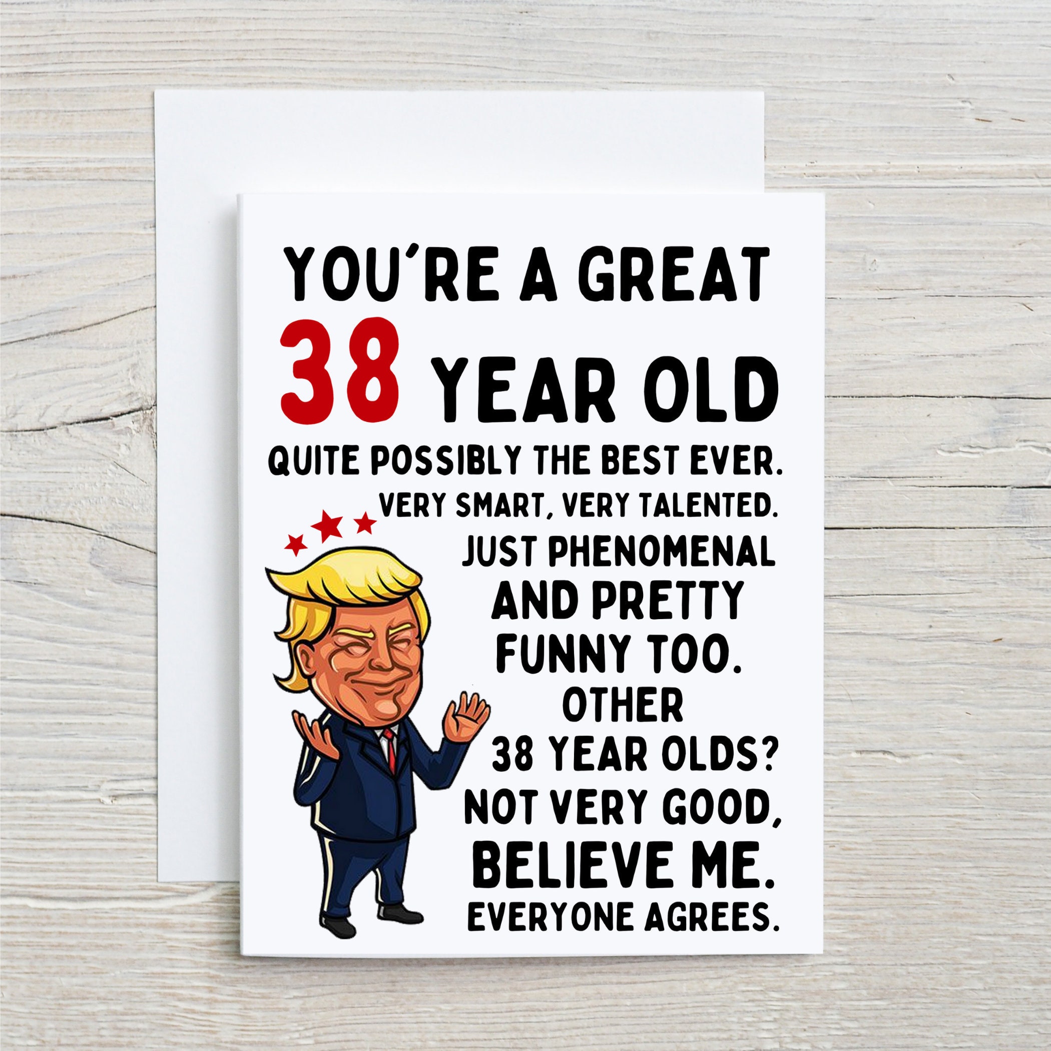38th Birthday Card, 38th Birthday, 38th Birthday Gift, Happy 38th ...