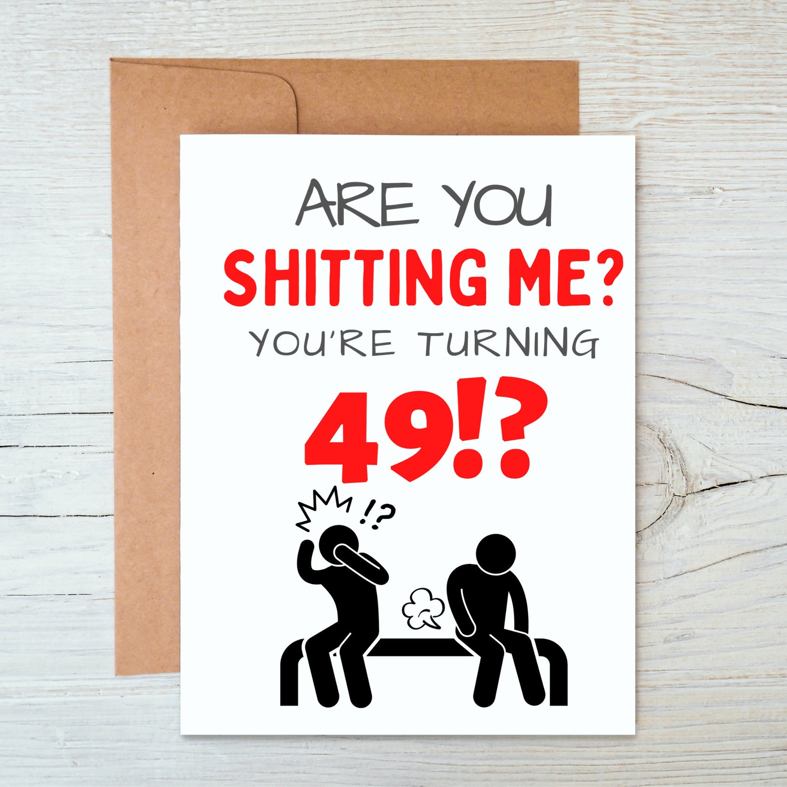 Funny 49th Birthday Card, Funny 49th Birthday Card, 49th Birthday Gift ...