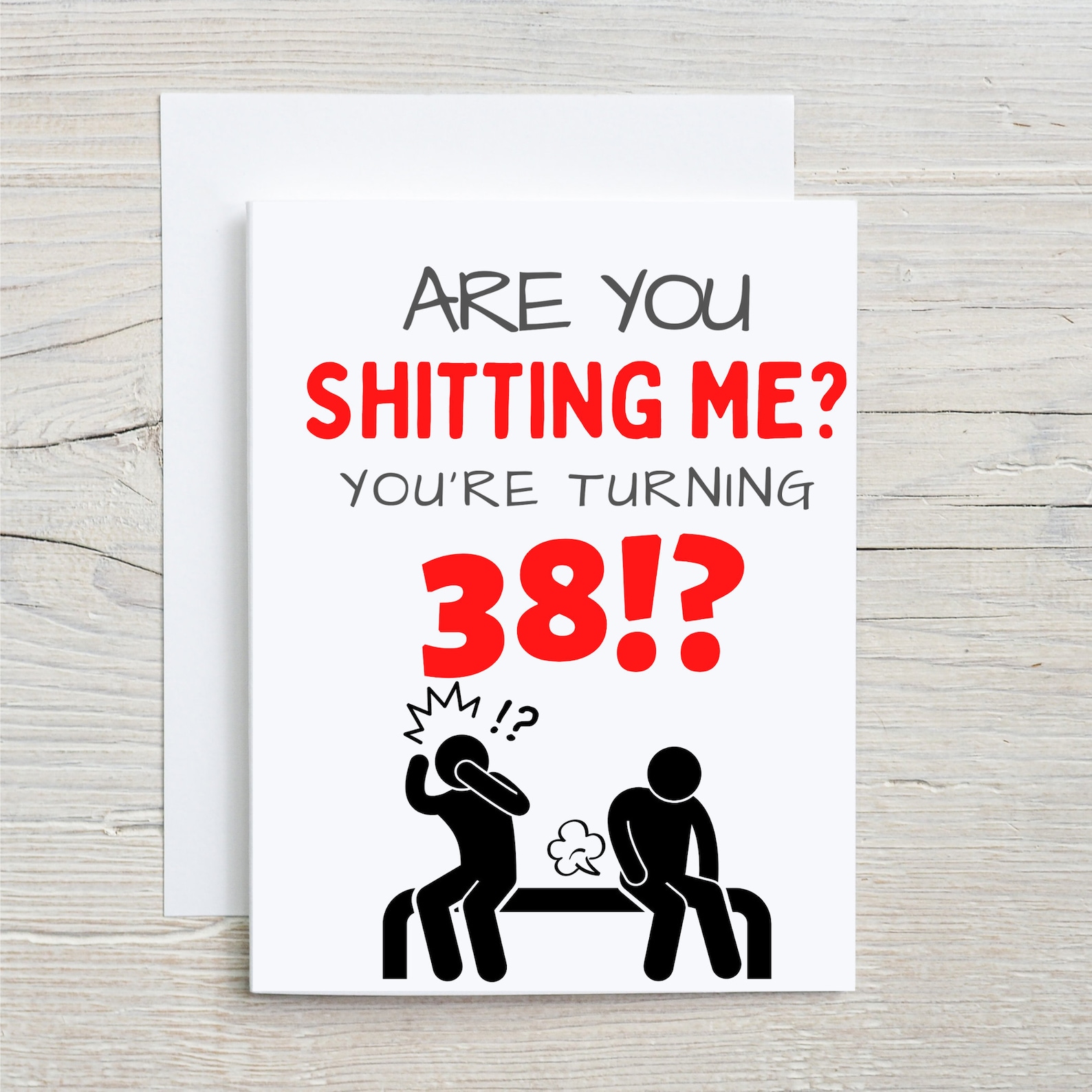 Funny 38th Birthday Card Funny 38th Birthday Card 38th - Etsy