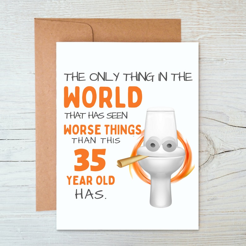 Funny 35th Birthday Card 35th Birthday Card 35 Year Old - Etsy