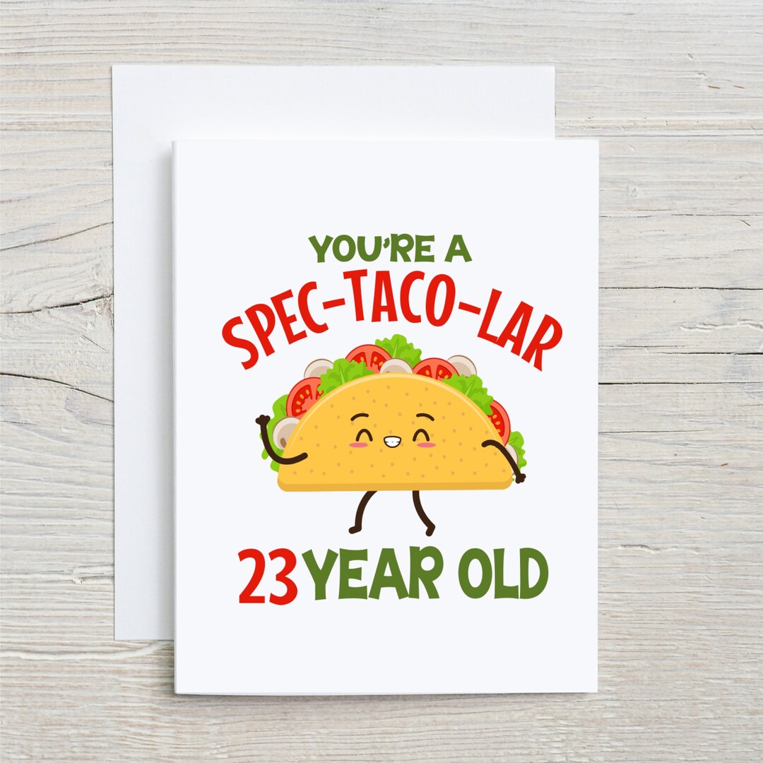 Spectacolar 23 Year Old, Funny 23rd Birthday Card, 23rd Bday Card, 23 ...